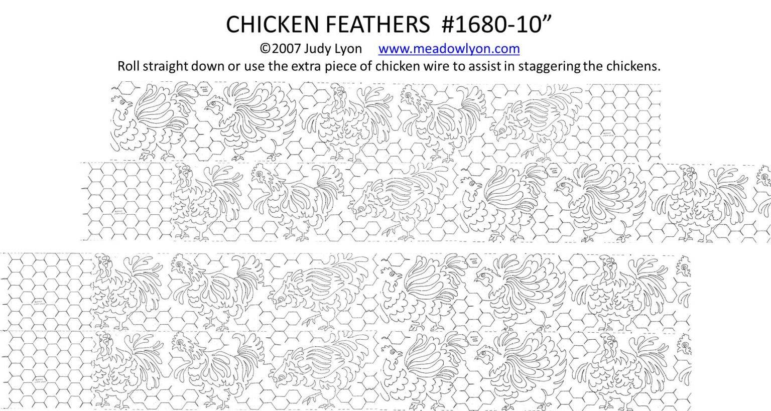 Chicken Feathers 10″ Edge-to-Edge – MeadowLyon Designs
